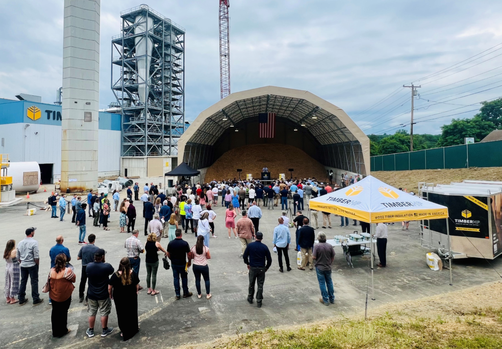 TimberHP celebrates new wood fiber insulation production in NA