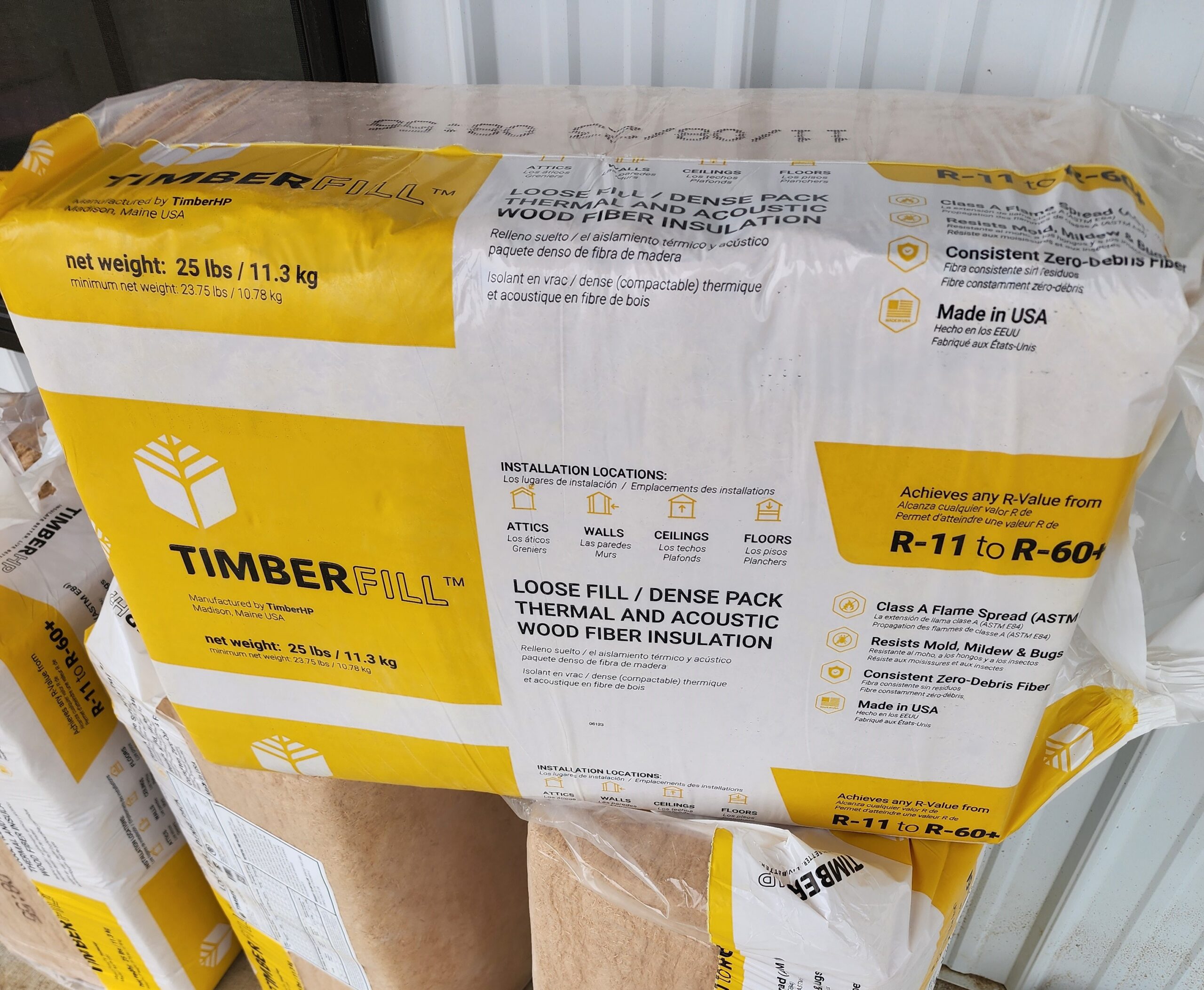 TimberFill: Wood Fiber Loose-Fill and Dense-Pack Insulation